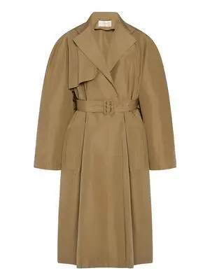 THE ROW Amapola Silk Trench Coat - Beige