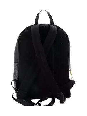 Fendi Zucca Coated Canvas And Leather Backpack - Black