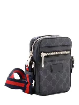 Gucci Gg Coated Canvas Messenger Bag - Black