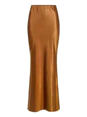 ELISABETTA FRANCHI Elisabetta Franchi Satin Skirt With Scale-Like Texture