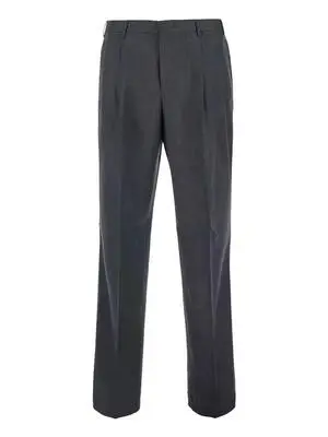 PT TORINO PT Torino Pleated Straight-Leg Trousers Grey
