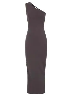 ELISABETTA FRANCHI Elisabetta Franchi One-Shoulder Knit Maxi Dress With Side Zip Detail