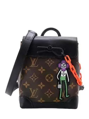 LOUIS VUITTON Steamer Bag Monogram Canvas Xs Crossbody Bag With Friends Patch - Black