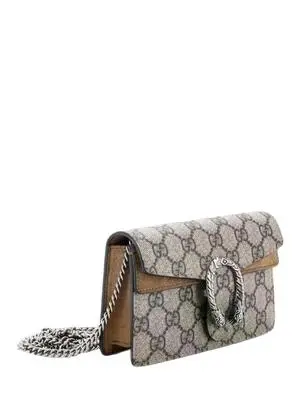 Gucci Dionysus Gg Coated Canvas Super Mini Crossbody Bag - Brown
