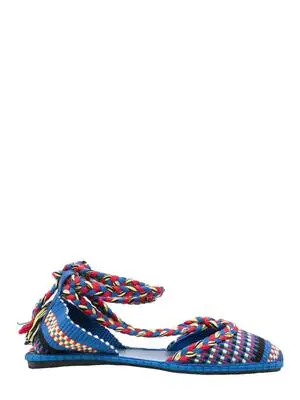 AMAMBAIH Rosa Braided Ballet Flats - Blue