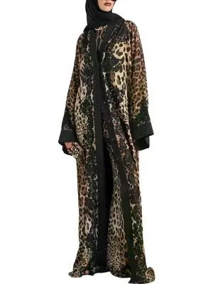 Dolce & Gabbana Dolce & Gabbana Leo Print Charmeuse Trousers Neutrals