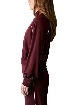 SPORTY & RICH Logo-embroidered Track Jacket - Red