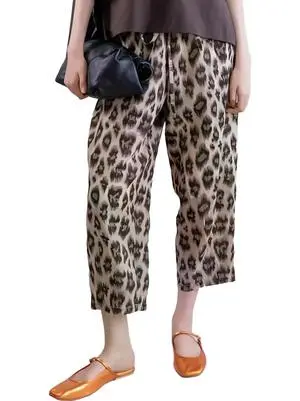 PSOPHIA Savanna Shadow Cropped Trousers - Brown