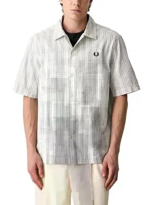 Fred Perry Check-print Short-sleeve Shirt - Neutrals