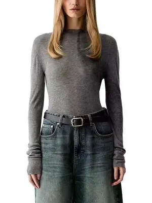 GESTUZ High-neck Sweater - Grey