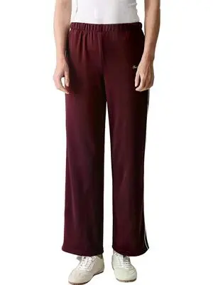 SPORTY & RICH Logo Embroidered Side Stripe Track Pants - Red
