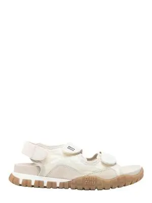 Miu Miu Touch-strap Sandals - Neutrals