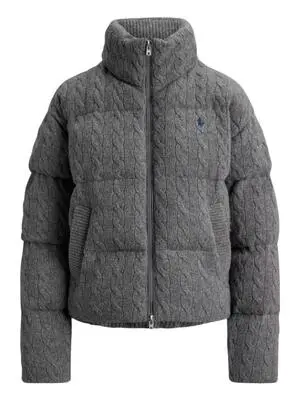 Polo Ralph Lauren Quilted Cable-knit Jacket - Grey