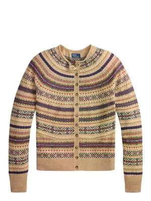 Polo Ralph Lauren Fair Isle Wool-blend Cardigan - Neutrals