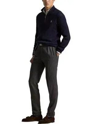 Polo Ralph Lauren Cable-knit Quarter-zip Sweater - Blue