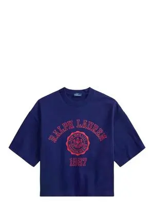 Polo Ralph Lauren Logo-print Drop-shoulder T-shirt - Blue