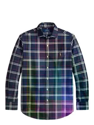 Polo Ralph Lauren Check-print Long-sleeve Shirt - Blue