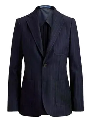 Polo Ralph Lauren Pinstripe Wool Jacket - Blue