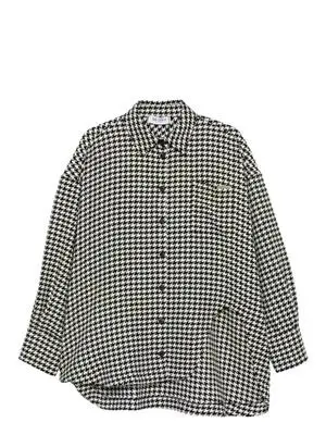 Attico Houndstooth Oversized Jacket - White