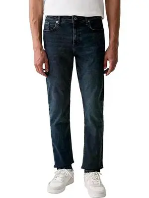 Karl Lagerfeld Straight-leg Jeans With Logo Patch - Blue