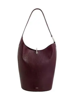 Rabanne Ring Leather Tote Bag - Red