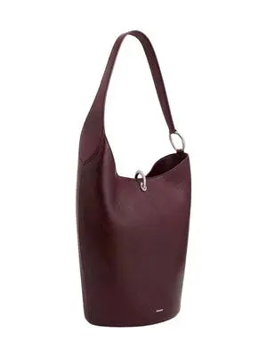 Rabanne Rabanne Ring Leather Tote Bag Red