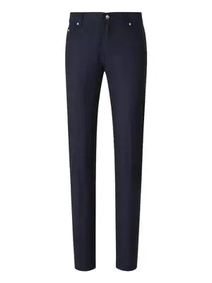 Marco Pescarolo Slim-fit Jeans With Logo Plaque - Blue