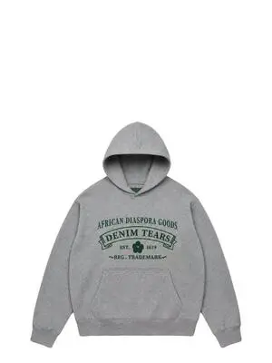 DENIM TEARS Adg Logo-print Hoodie - Grey