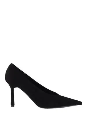 Prada Suede Pointed-toe Pumps With Triangular Heel - Black