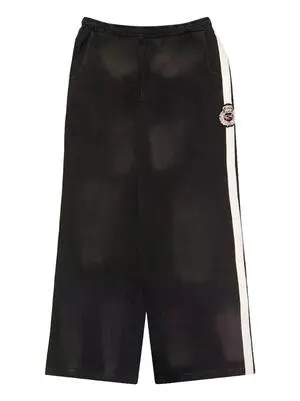 424 Crest Distressed-effect Track Pants - Black