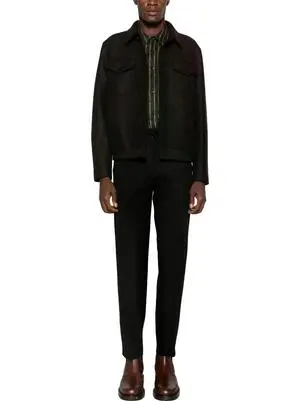 Karl Lagerfeld Drawstring Straight-leg Trousers - Black