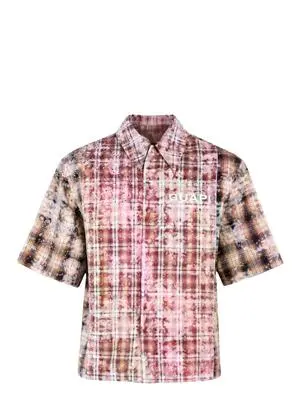 GUAPI Eclipse Rhinestone-embellished Plaid Shirt - Red