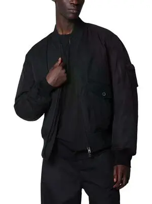 Y3 Logo-print Bomber Jacket - Black