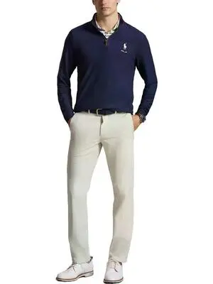 Rlx Ralph Lauren Half-zip Embroidered Pony Sweater - Blue