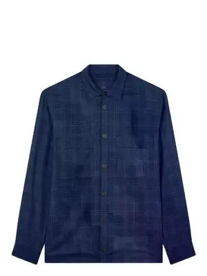 Paul & Shark Check-pattern Wool Shirt Jacket - Blue