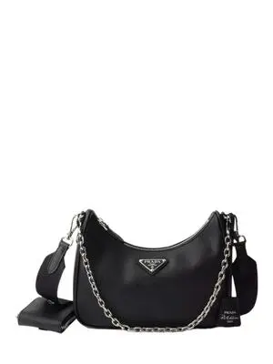 Prada Re-edition 2005 Saffiano Leather Shoulder Bag - Black