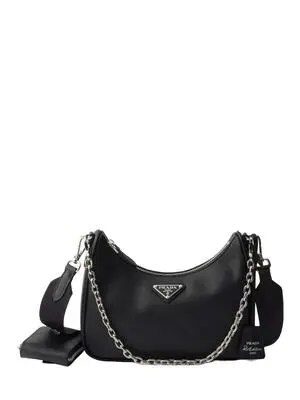 Prada Re-edition 2005 Saffiano Leather Shoulder Bag - Black