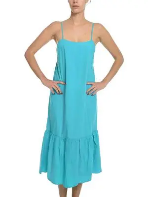 SAMSOE SAMSOE Sarasa Ruffled Midi Dress - Blue