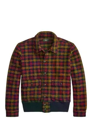 Ralph Lauren Check Cotton Bomber Jacket - Blue