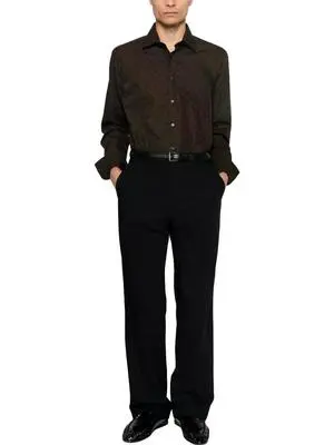 Karl Lagerfeld Monogram-print Button-down Shirt - Brown