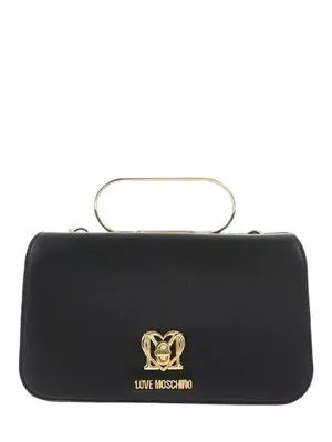 Moschino Plaque Clutch Bag - Black