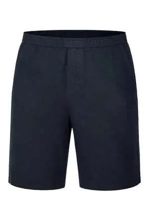 04651 / A TRIP IN A BAG Linen Elasticated Waistband Shorts - Blue