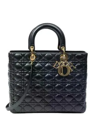 Dior Lady Dior Large Tote Bag Black