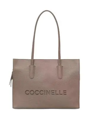 COCCINELLE Medium Myrtha Leather Tote Bag - Brown