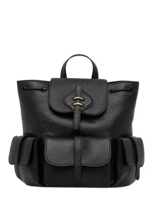 COCCINELLE Mavery Pocket Leather Backpack - Black