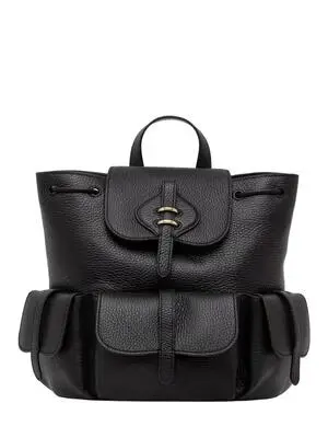 COCCINELLE Mavery Pocket Leather Backpack - Black