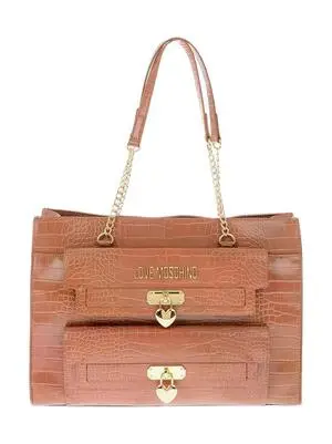 Moschino Crocodile-effect Love Tote Bag - Brown