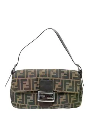 Fendi Zucca Canvas Shoulder Bag - Brown