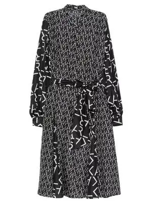 Karl Lagerfeld Logo Print Midi Dress - Black
