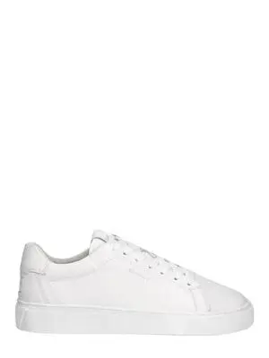 Gant Leather Logo Print Sneakers - White